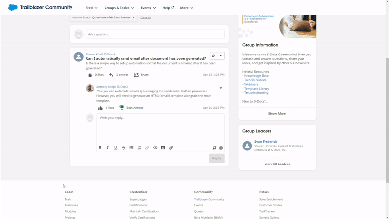 Introducing The S-Docs Community