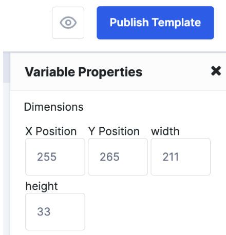 Creating a template using the PDF upload feature