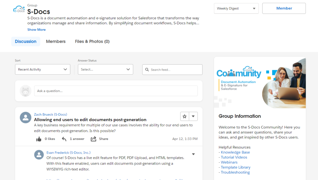 Introducing The S-Docs Community